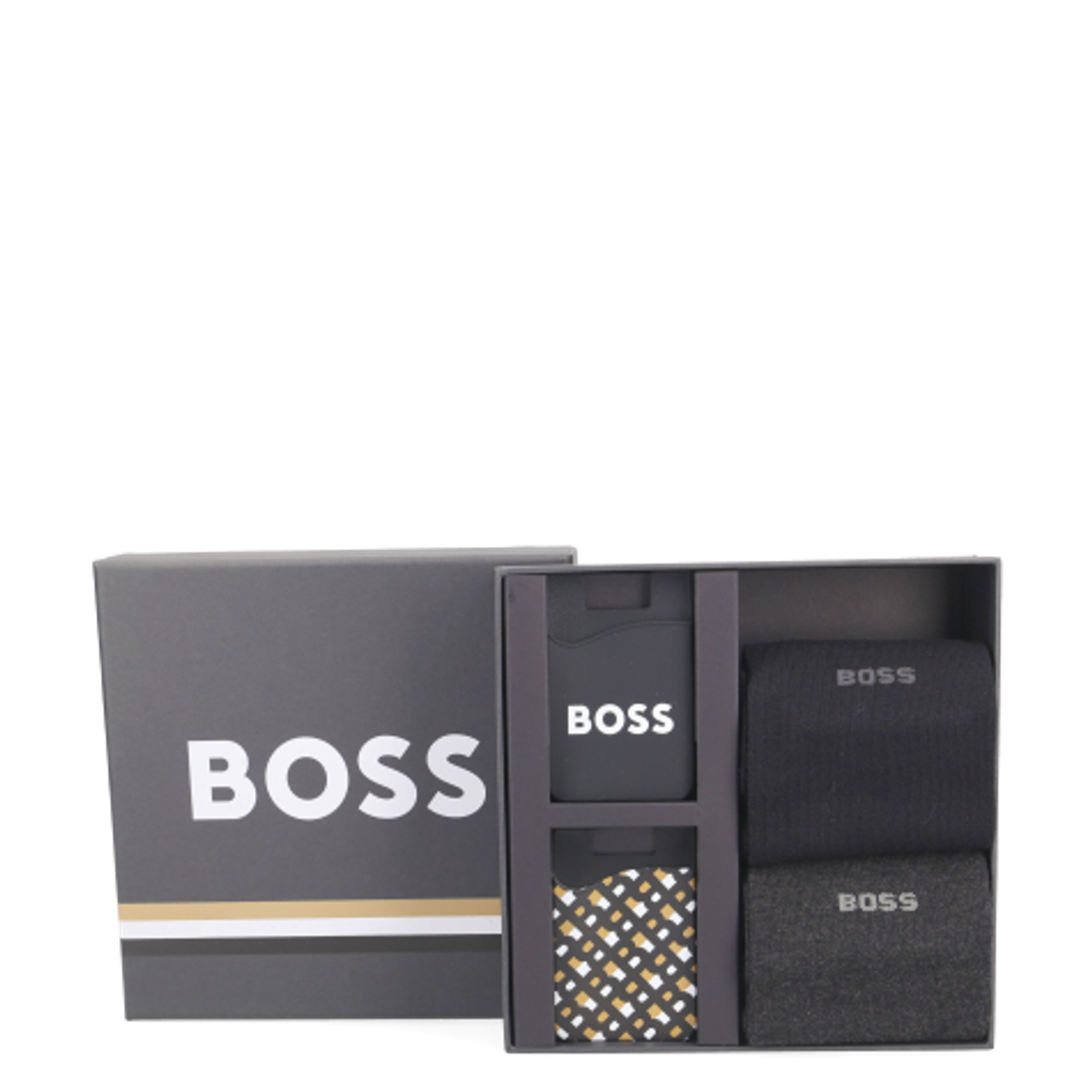 Boss 2P RSGIFTSET CARD CC Socks & Stockings in black, combined buy online