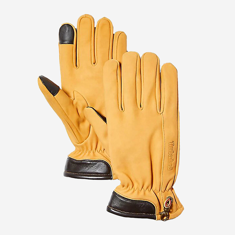 Timberland Nubuck Glove W Touch Tips Gloves in yellow buy online